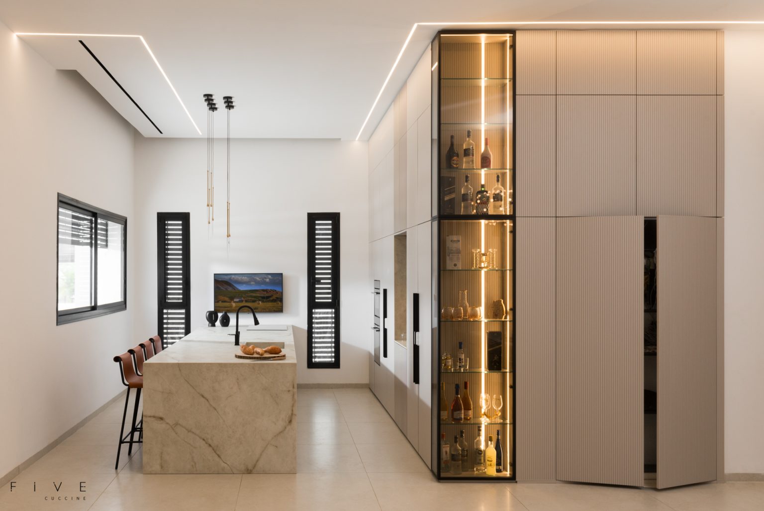 Sahara Kitchen Textured fronts – פייב מטבחים – Five kitchens